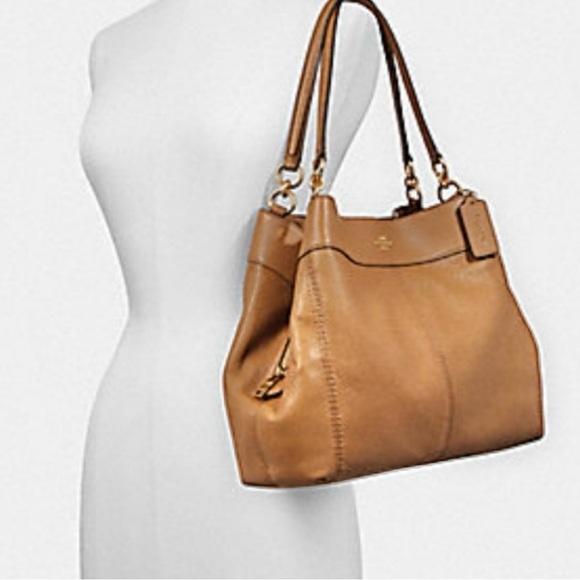 Coach | Bags | Coach Lexy Large Acorn Tan F28997 Hobo Shoulder Bag ...